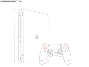 How to Draw a PS4 - Easy Drawing Art