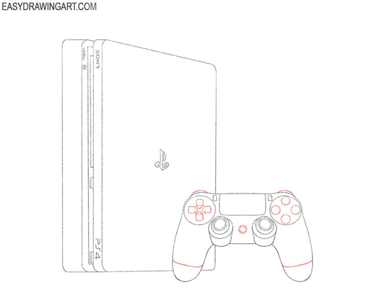 How to Draw a PS4 - Easy Drawing Art