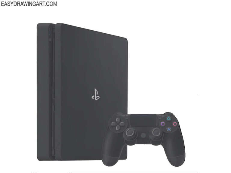 How to Draw a PS4 - Easy Drawing Art