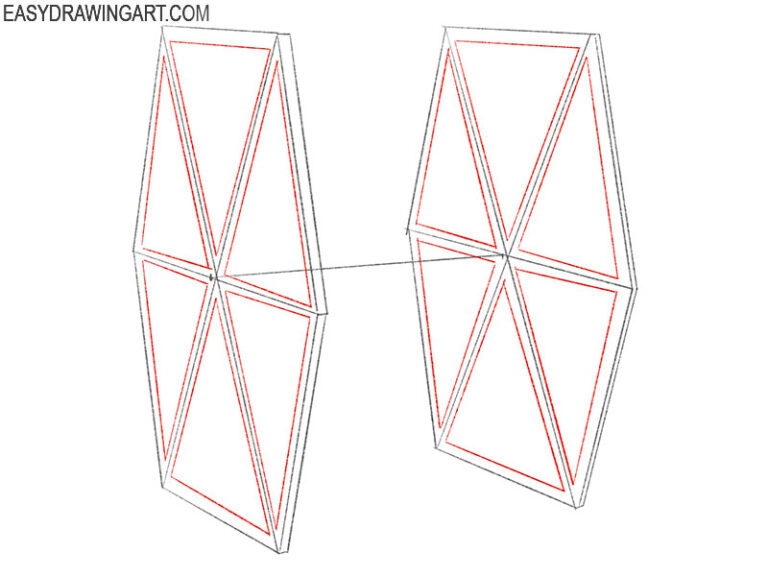 How to Draw a Tie Fighter - Easy Drawing Art