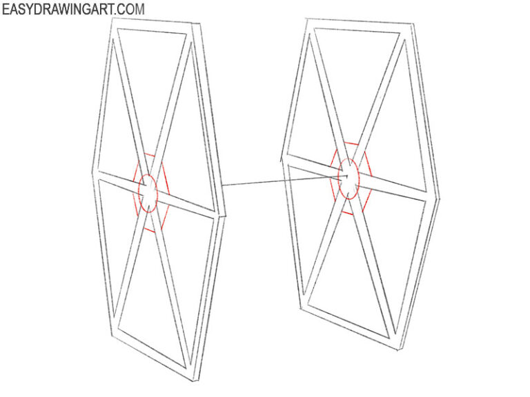 How to Draw a Tie Fighter - Easy Drawing Art