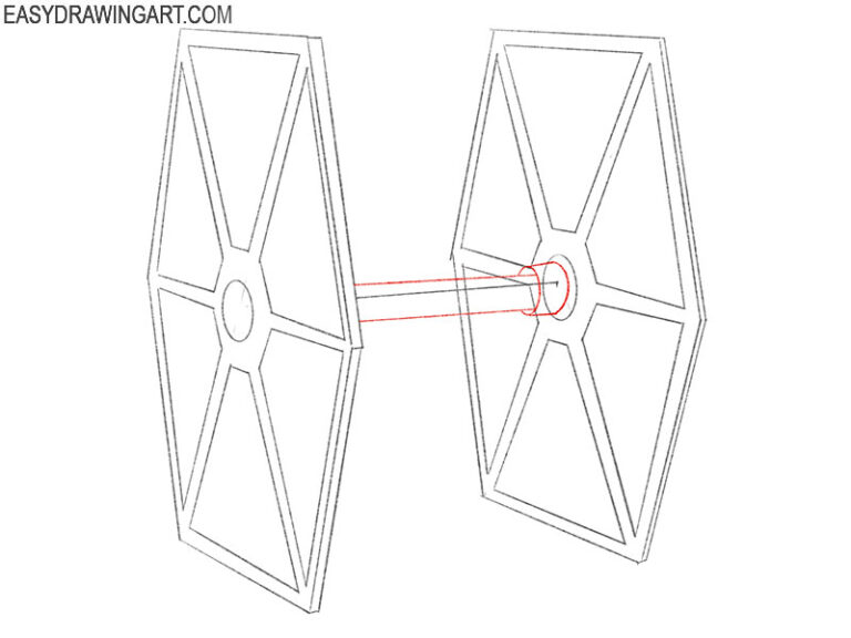How to Draw a Tie Fighter - Easy Drawing Art