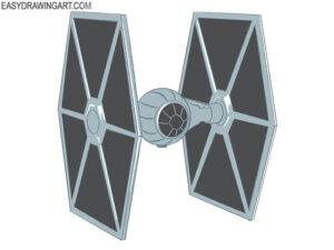 How to Draw a Tie Fighter - Easy Drawing Art