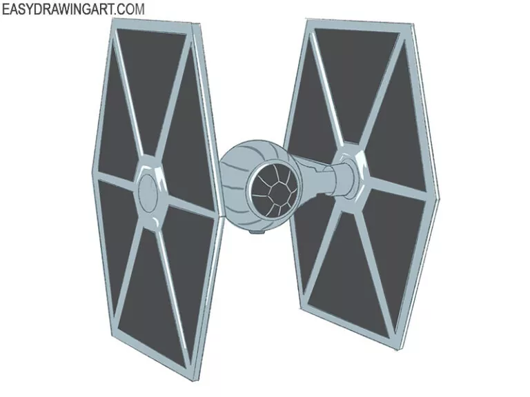 How to Draw a Tie Fighter - Easy Drawing Art