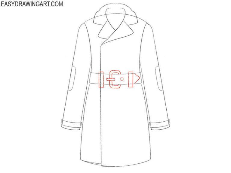 How to Draw a Trench Coat - Easy Drawing Art