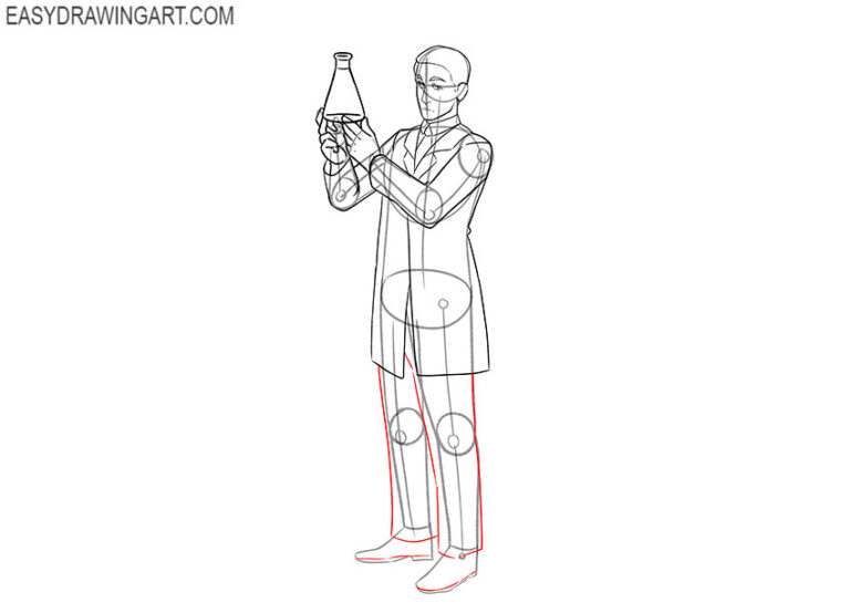How to Draw a Scientist - Easy Drawing Art