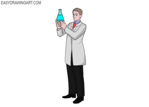 How to Draw a Scientist - Easy Drawing Art