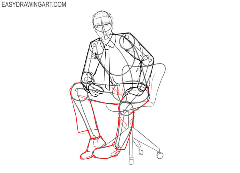 How to Draw a Sitting Person - Easy Drawing Art