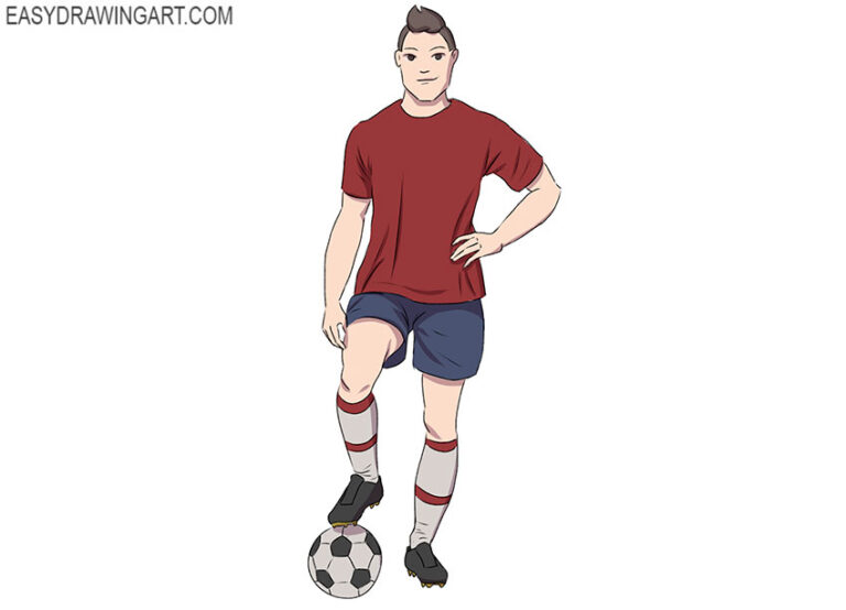 How to Draw a Soccer Player - Easy Drawing Art