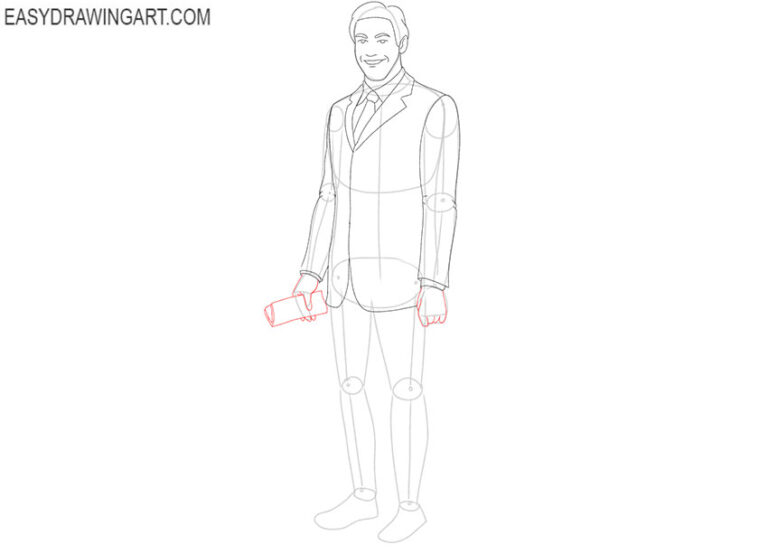 How to Draw a Banker - Easy Drawing Art