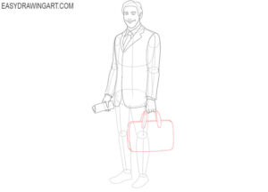 How to Draw a Banker - Easy Drawing Art