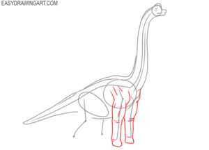 How to Draw a Brachiosaurus - Easy Drawing Art