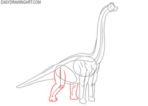 How to Draw a Brachiosaurus - Easy Drawing Art