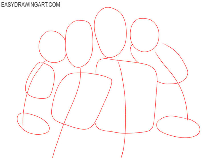 How to Draw a Family - Easy Drawing Art