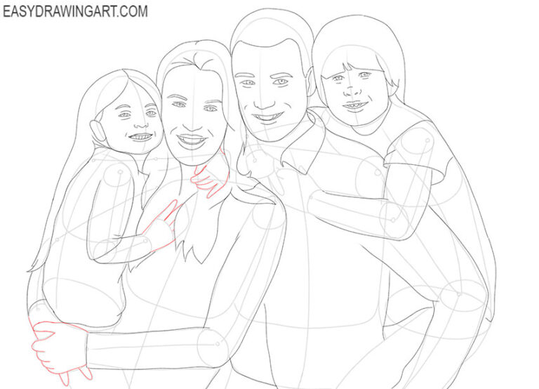 How to Draw a Family - Easy Drawing Art