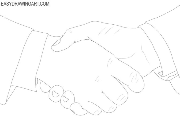 How to Draw a Handshake - Easy Drawing Art