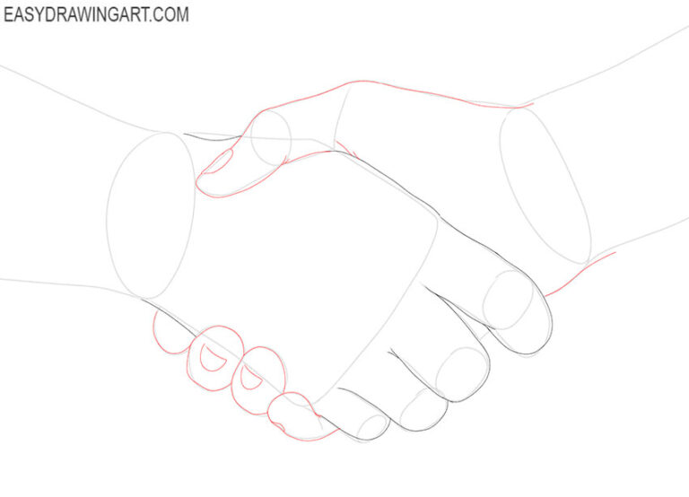 How to Draw a Handshake - Easy Drawing Art