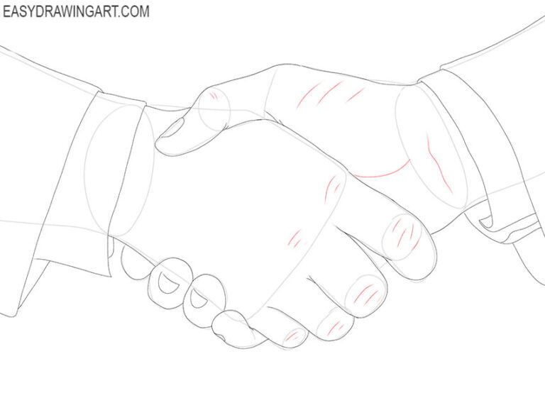 How to Draw a Handshake - Easy Drawing Art