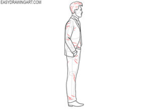 How to Draw a Person from the Side - Easy Drawing Art