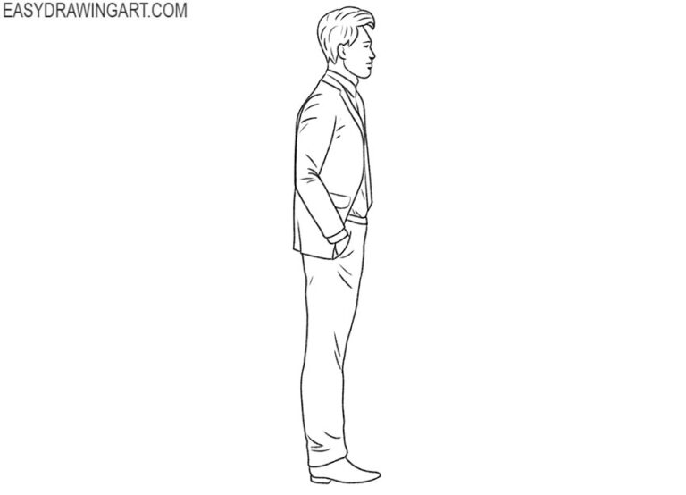 How to Draw a Person from the Side - Easy Drawing Art
