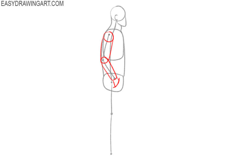 How to Draw a Person from the Side - Easy Drawing Art