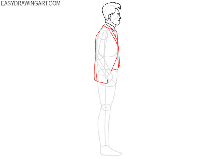 How to Draw a Person from the Side - Easy Drawing Art
