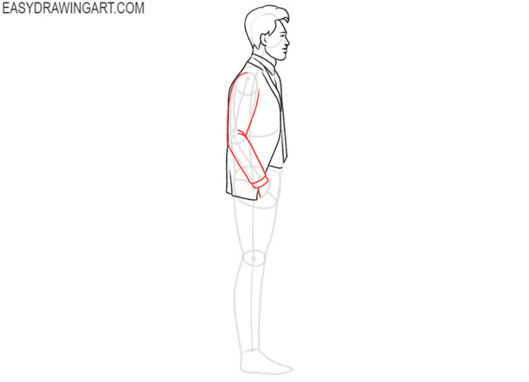 How to Draw a Person from the Side - Easy Drawing Art