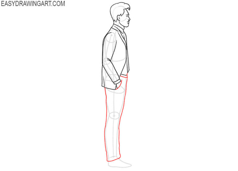 How to Draw a Person from the Side - Easy Drawing Art