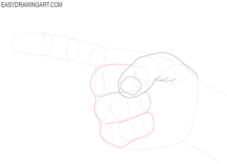 How to Draw a Pointing Finger - Easy Drawing Art