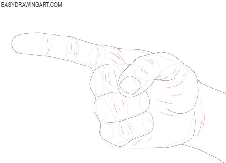 How to Draw a Pointing Finger - Easy Drawing Art