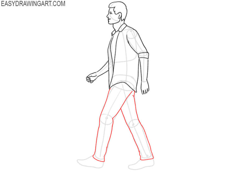 How to Draw a Walking Person - Easy Drawing Art