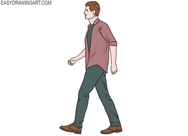 How to Draw a Walking Person - Easy Drawing Art