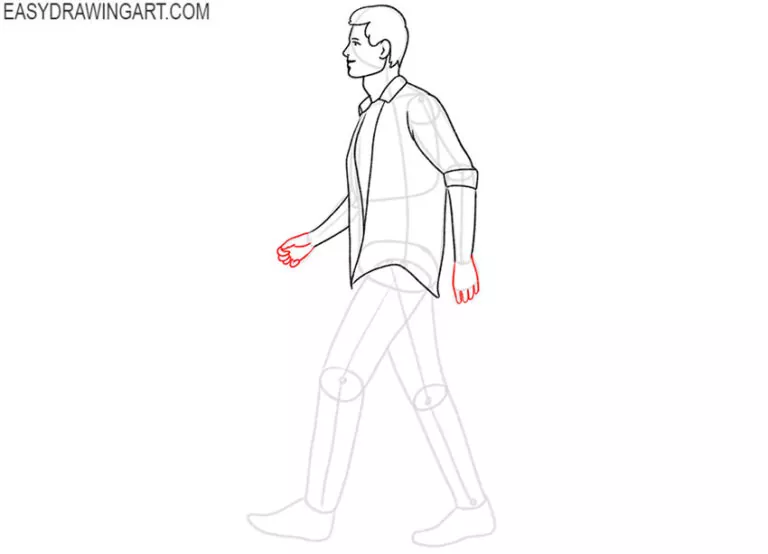 How to Draw a Walking Person - Easy Drawing Art