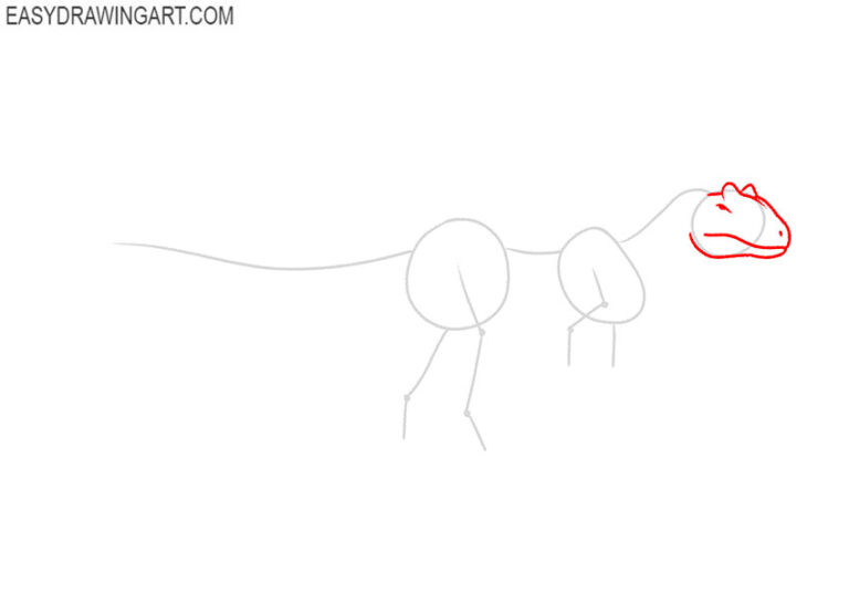 How to Draw an Allosaurus - Easy Drawing Art