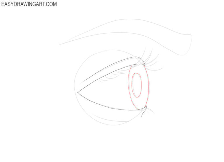 How to Draw an Eye from the Side - Easy Drawing Art