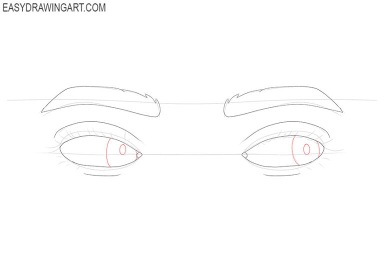 How to Draw Eyes Looking to the Side - Easy Drawing Art