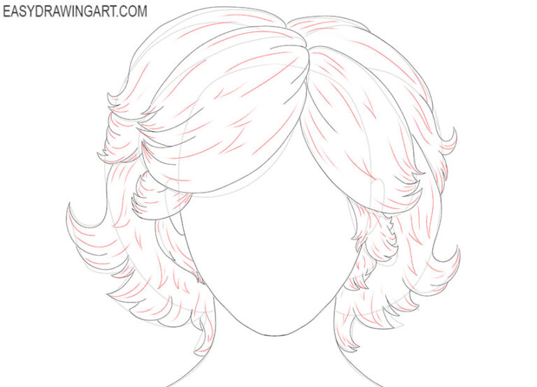 How to Draw Fluffy Hair - Easy Drawing Art