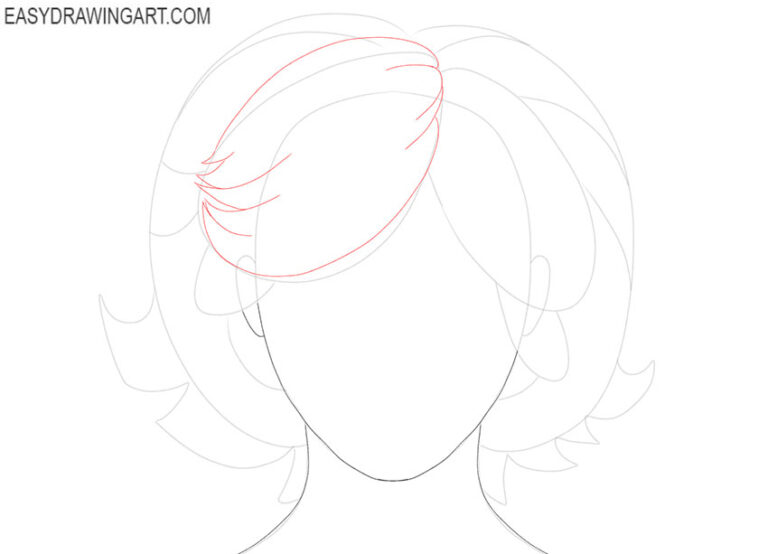 How to Draw Fluffy Hair - Easy Drawing Art