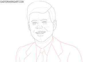 How to Draw John Kennedy - Easy Drawing Art