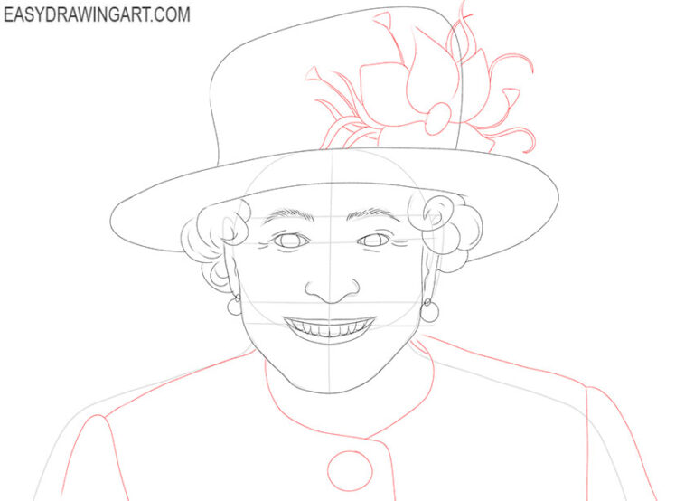 How to Draw Queen Elizabeth - Easy Drawing Art