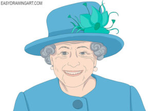 How to Draw Queen Elizabeth - Easy Drawing Art