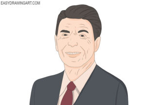 How to Draw Ronald Reagan - Easy Drawing Art