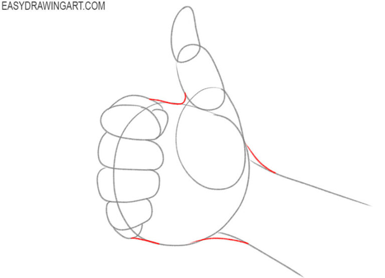 How to Draw Thumbs Up - Easy Drawing Art