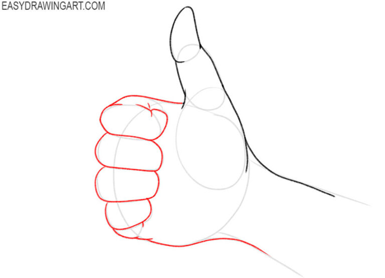 How to Draw Thumbs Up - Easy Drawing Art