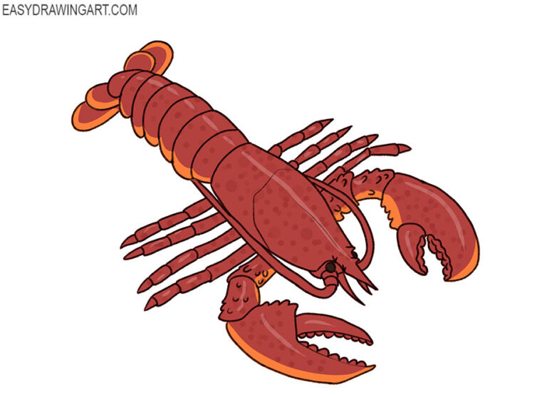 How to Draw a Lobster - Easy Drawing Art