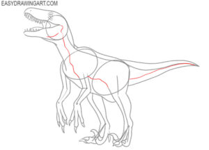 How to Draw a Raptor - Easy Drawing Art