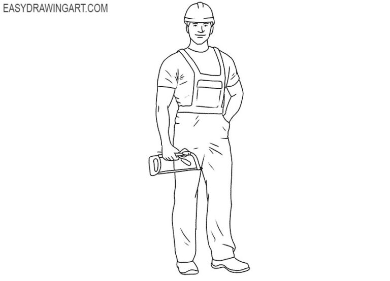 How to Draw a Builder - Easy Drawing Art