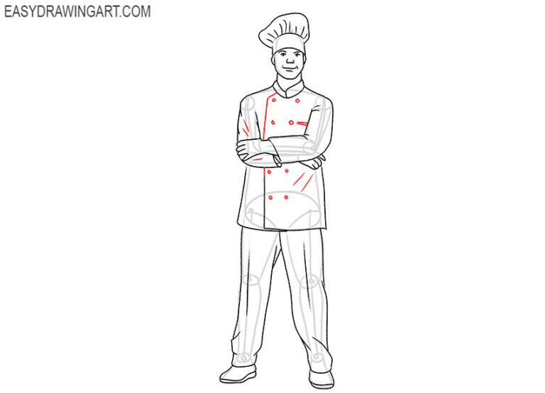 How to Draw a Cook - Easy Drawing Art