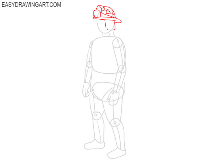 How to Draw a Firefighter - Easy Drawing Art