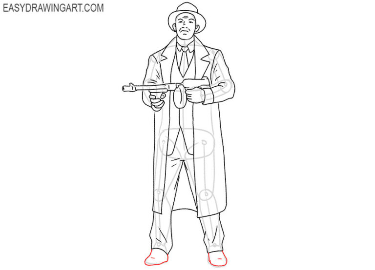 How to Draw a Gangster - Easy Drawing Art